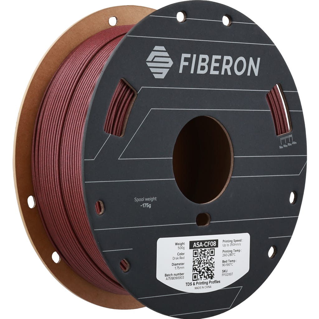 Polymaker Fiberon™ ASA-CF08 Dark Red - 3DJake International