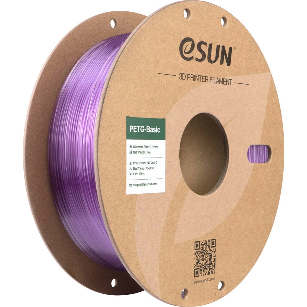 eSUN PETG-Basic Translucent Light Purple - 3DJake Online Shop