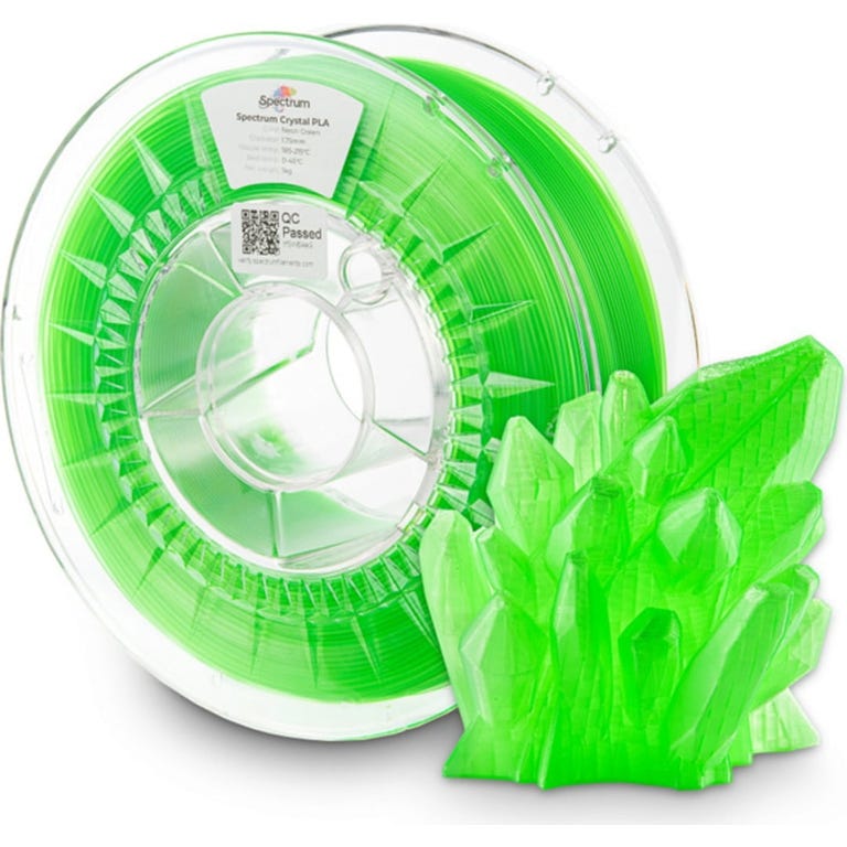Spectrum PLA Crystal Neon Green - 3DJake