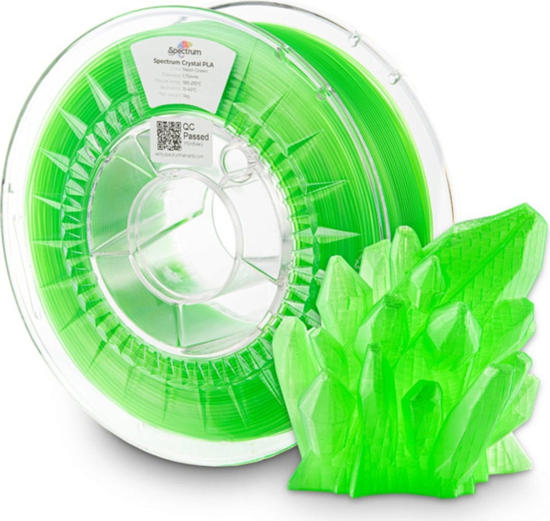 Spectrum PLA Crystal Neon Green - 3DJake Deutschland