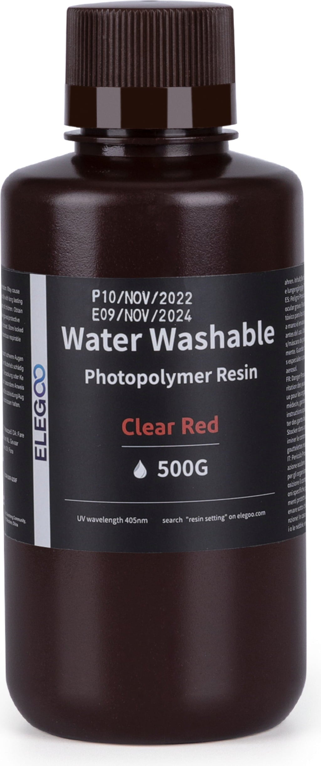 Elegoo Water Washable Resin Clear Red - 3DJake International