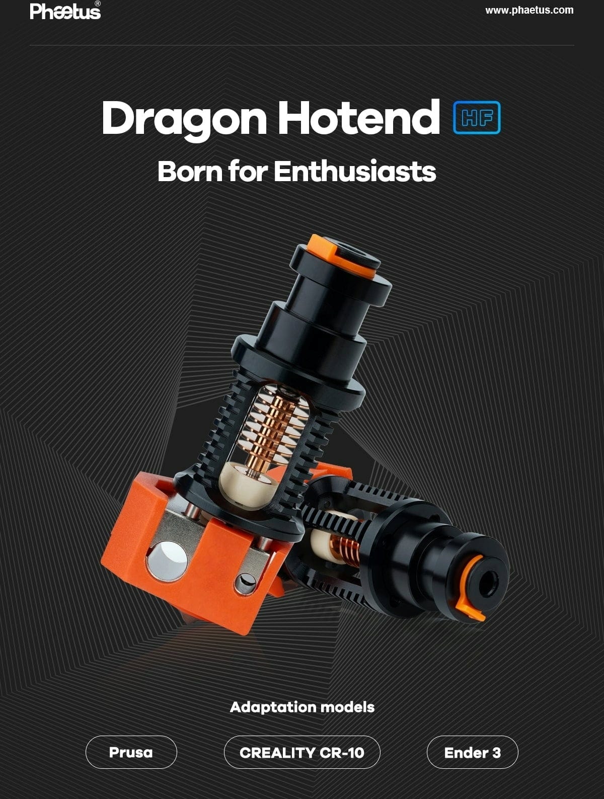 Phaetus Dragon High Flow Hotend - 3DJake